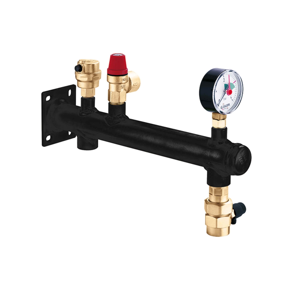 Caleffi Gefäßanschlussgruppe DN20 (3/4") 3 bar mit Kappenventil bis 5