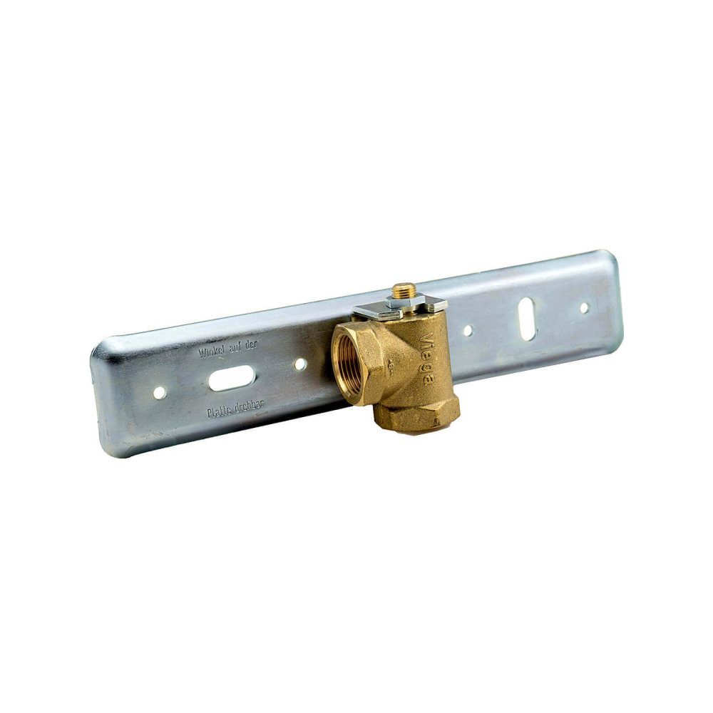 VIEGA Gaszählerplatte 1-Stutzen G23242 Rp 1, Winkel Messing blank, ve VIEGA Gaszählerplatte 1-Stutzen G23242 Rp 1, Winkel Messing blank, ve