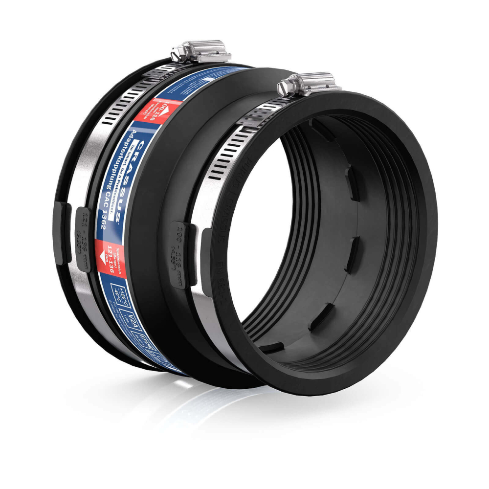 Crassus Adapterkupplung CAC 1362, bis 0,6 bar (121-136mm auf 100-116m