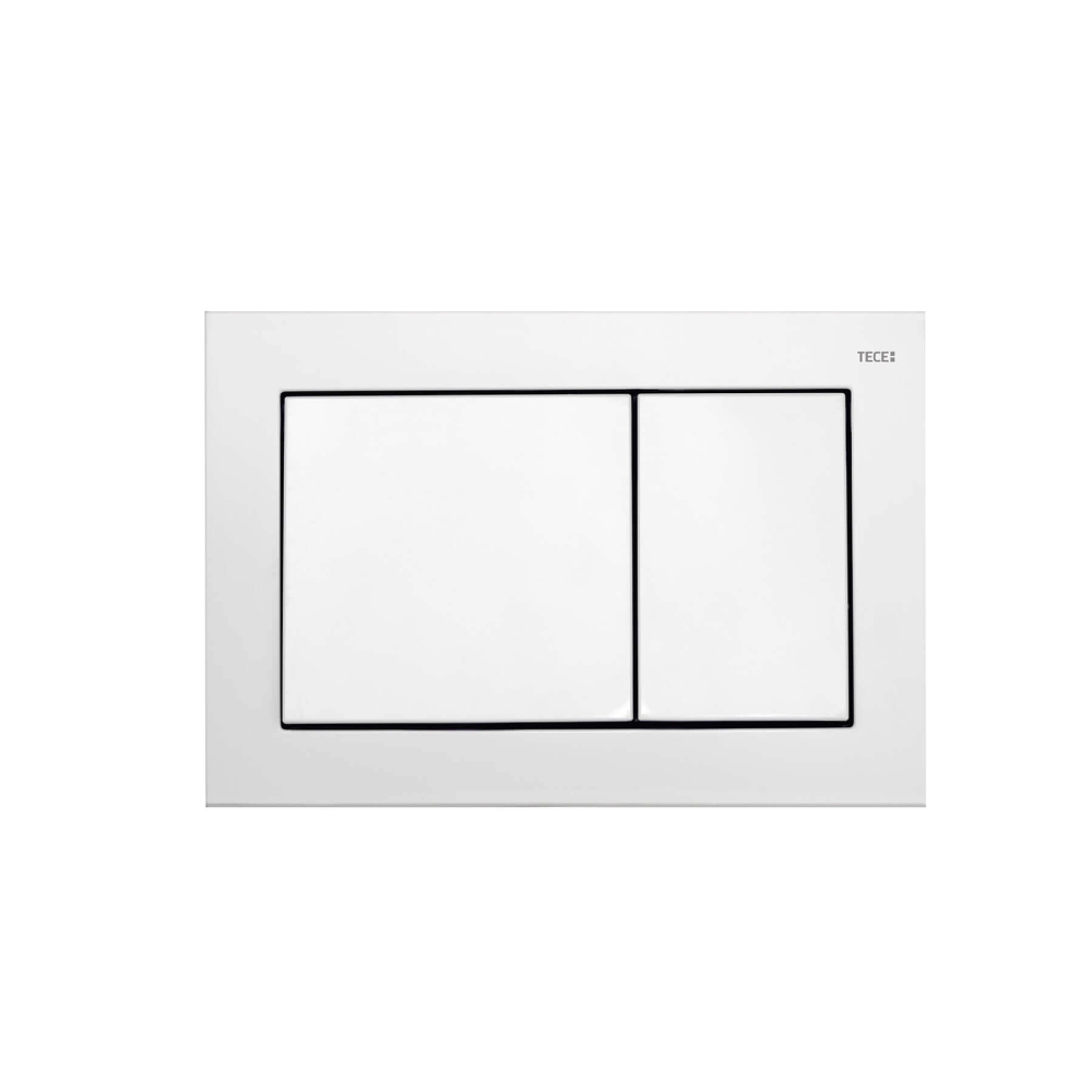 TECEbase WC-Betätigungsplatte für Zweimengentechnik, Kunststoff, weiß