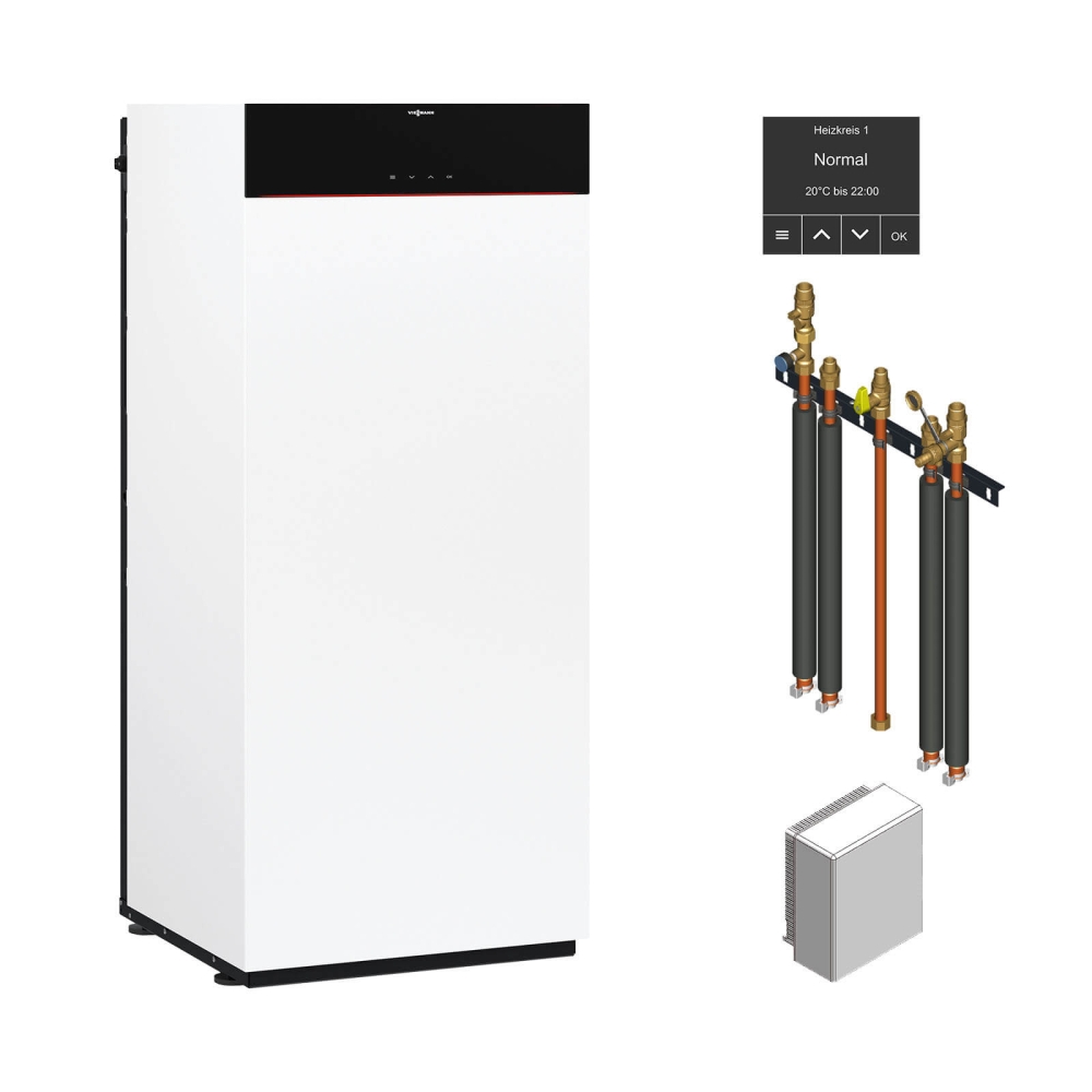 VIESSMANN Gas-Brennwert-Kompaktgerät Vitodens 222-F, 25 kW, HMI 3,5",