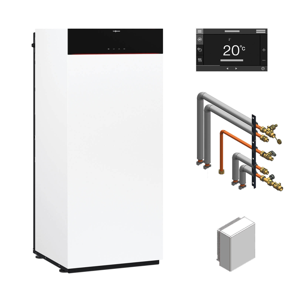 VIESSMANN Gas-Brennwert-Kompaktgerät Vitodens 222-F, 19 kW, HMI 7", A