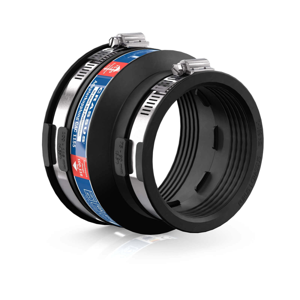 Crassus Adapterkupplung CAC 1155, bis 0,6 bar (100-116mm auf 75-90mm)